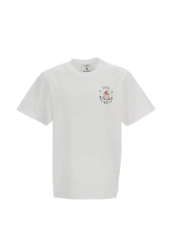 Casablanca Classic Logo-print Short-sleeved T-shirt - White