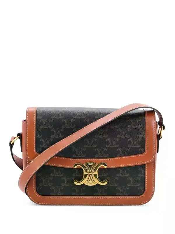 Celine Triomphe Shoulder Bag In Coated Canvas