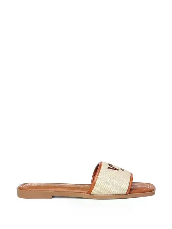 V°73 Logo-embroidered Sandals - Neutrals