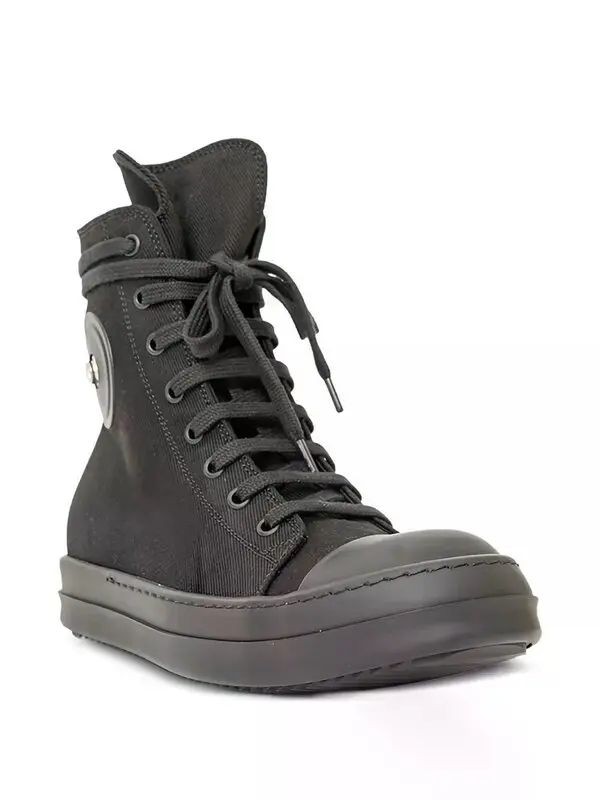 Rick Owens Cotton Lace-up Canvas Sneakers