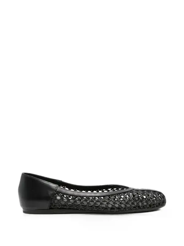 ANCIENT GREEK SANDALS Aeropi Woven Design Ballet Flats - Black