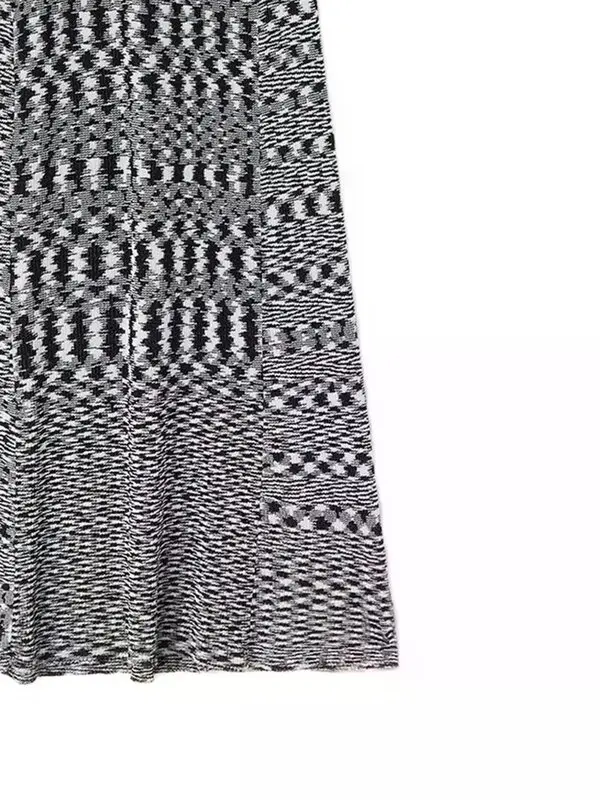 GANNI Space-dye Ribbed Knit Maxi Dress
