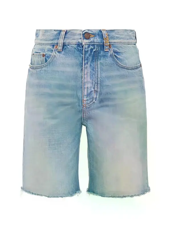 Chloé Frayed Denim Shorts