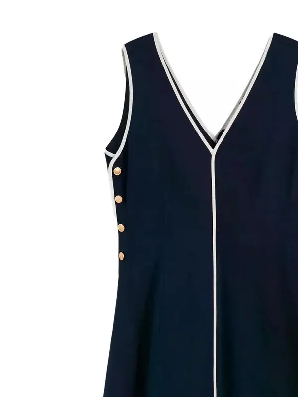Tommy Hilfiger V-neck Midi Dress With Button Detail