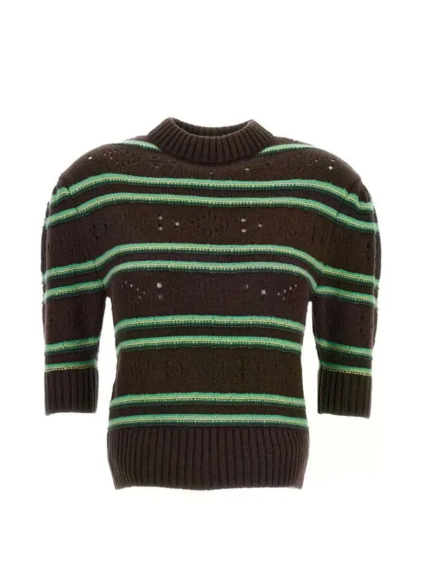 Marni Cashmere Jumper With Openwork Knit - Brown