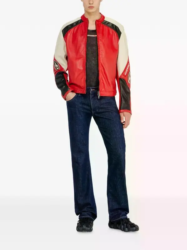 DIESEL® Biker Leather Jacket - Red
