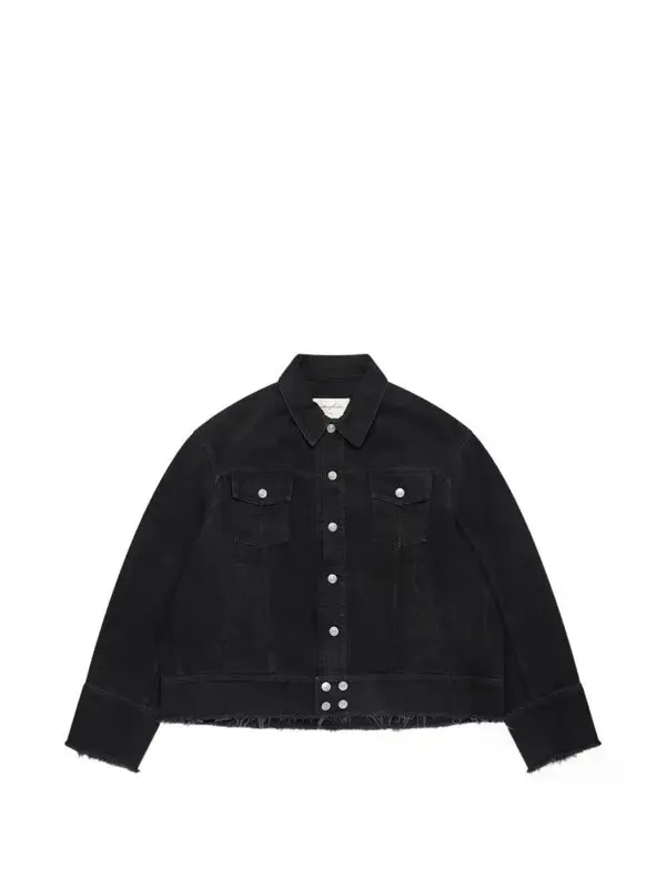 Matieres Fecales Raw-cut Denim Jacket - Black