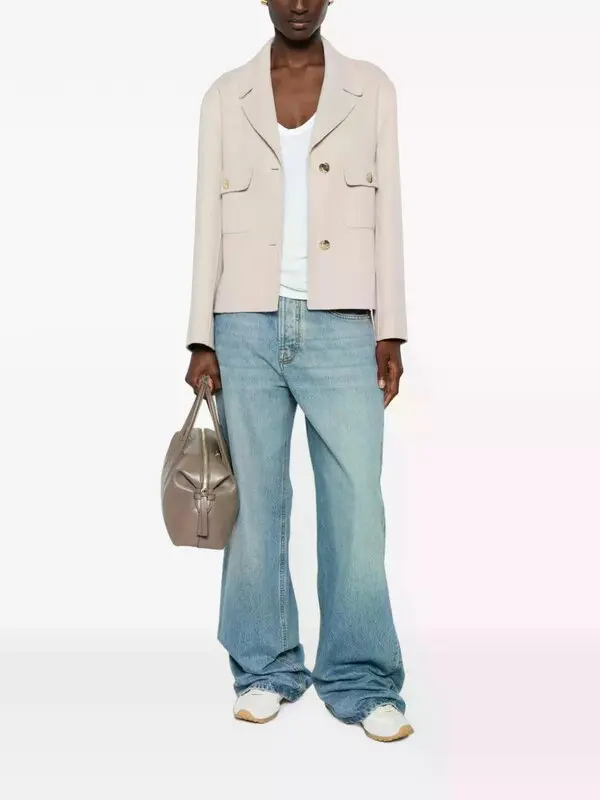 Max Mara Beige Chest-pocket Jacket