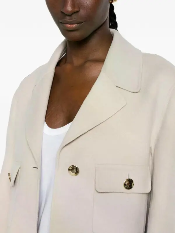 Max Mara Beige Chest-pocket Jacket