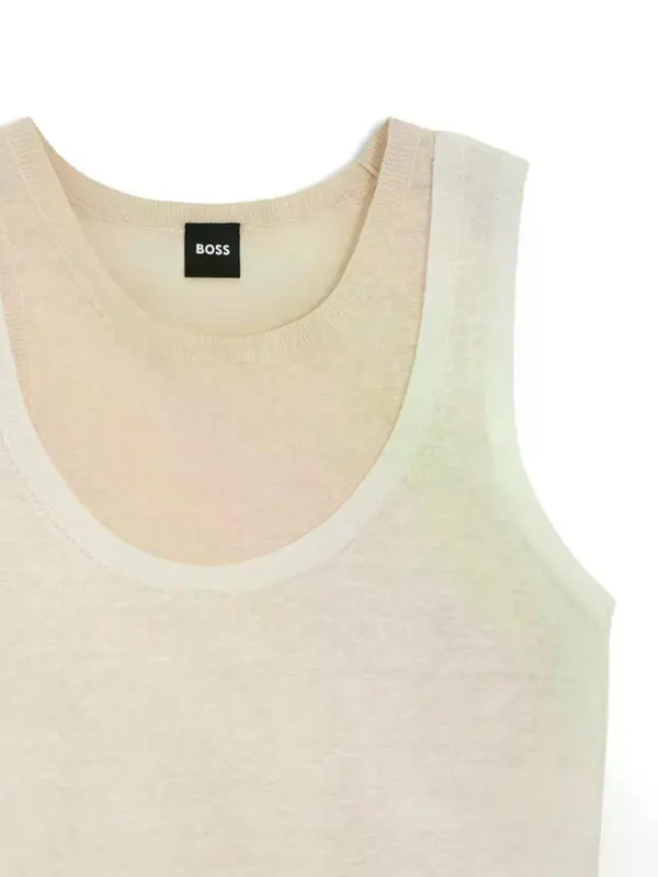 BOSS Layered Sleeveless Top - Neutrals