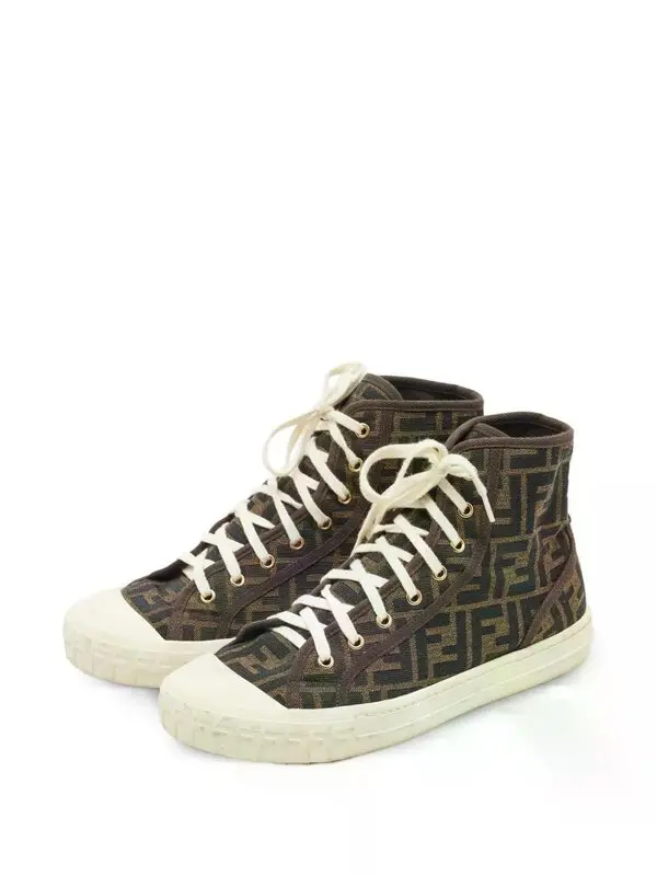 Fendi Zucca Canvas High-top Sneakers