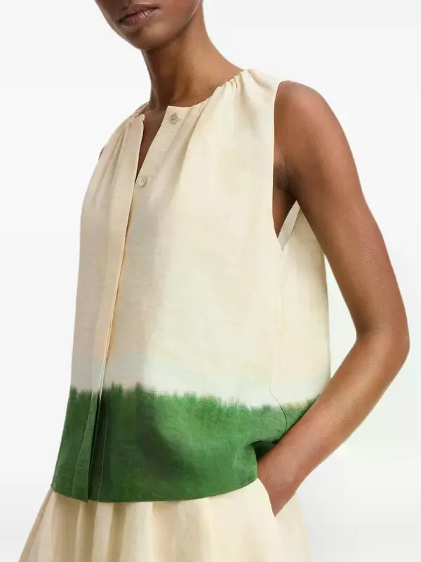 Vince Sleeveless Dip-dye Top - Neutrals