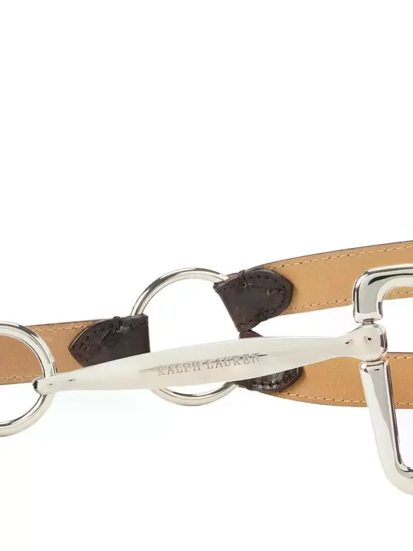 Ralph Lauren Leather Belt With Palladium-plated Horsebit Buckle