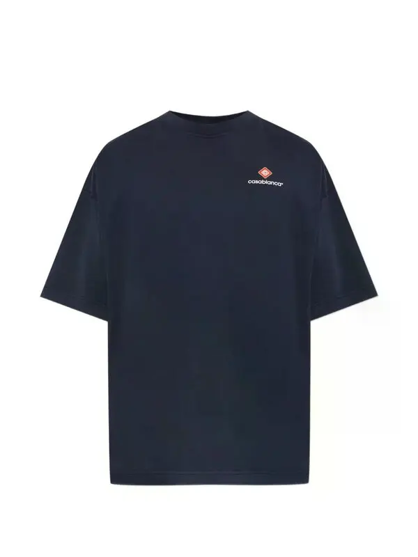 Casablanca Logo-print Cotton T-shirt - Blue
