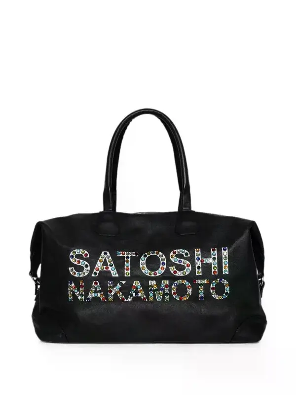 SATOSHI NAKAMOTO Studded Weekender Duffle Bag - Black