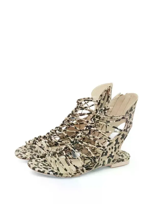 SOPHIA WEBSTER Camo-print Gladiator Sandals