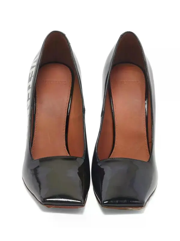 Vetements Boomerang Leather Heeled Pumps