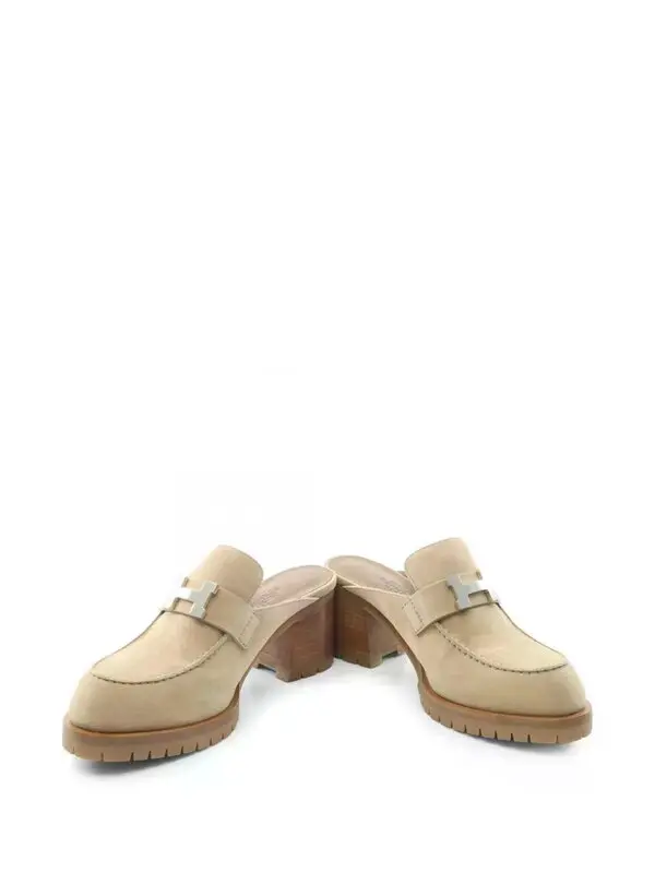 Hermès Suede Flor Mule Sandals