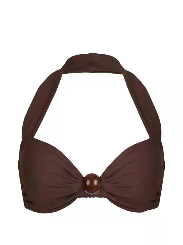 NICHOLAS Sirena Halter Bikini Top - Brown