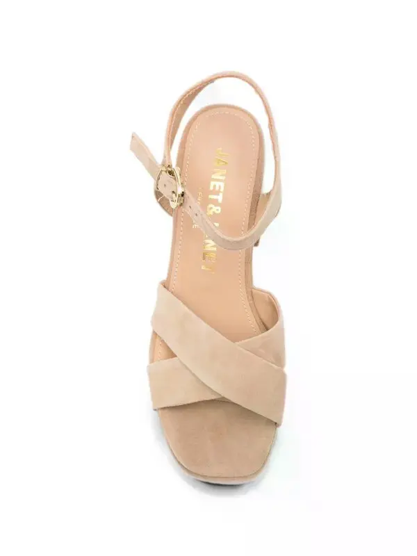 JANET & JANET Cross-strap Platform Sandals