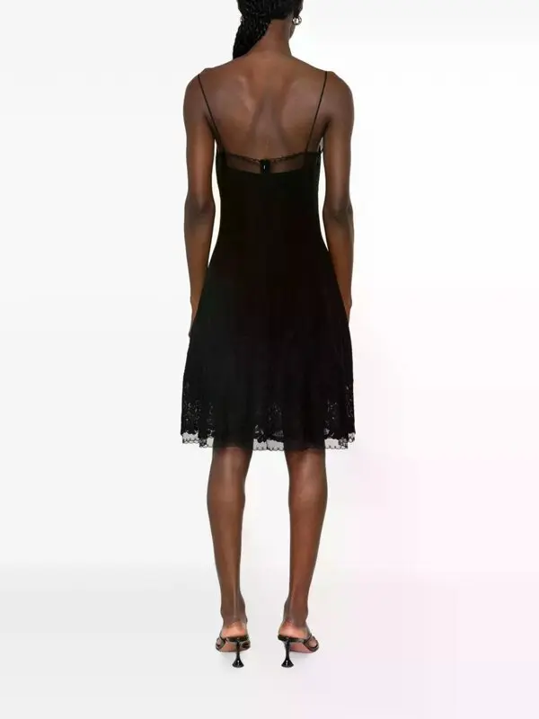 Ermanno Scervino Lace-trimmed Pleated Midi Dress