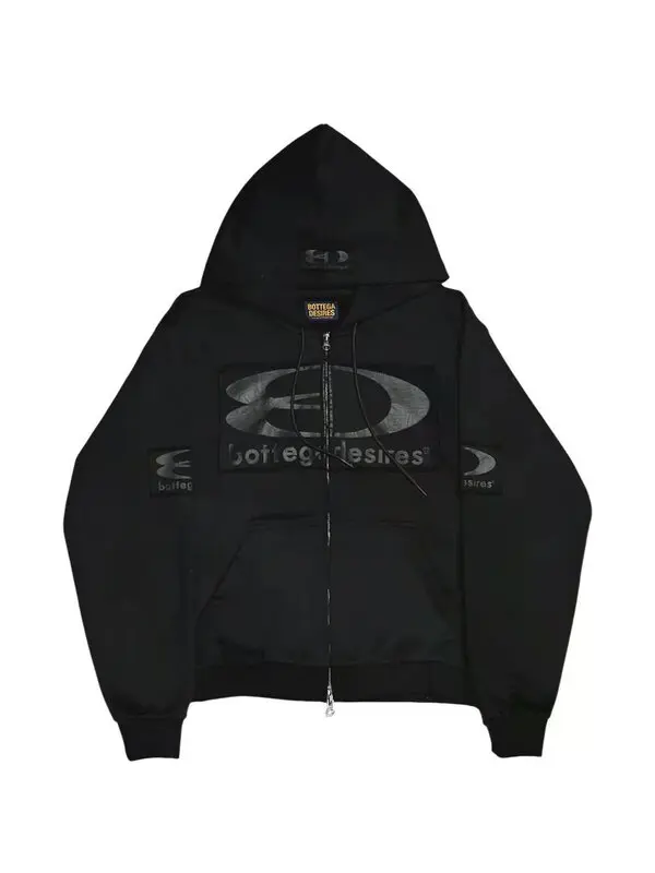 BOTTEGA DESIRES Logo-patch Full-zip Hoodie