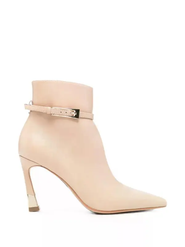MARC ELLIS Buckle-strap Pointed-toe Ankle Boots