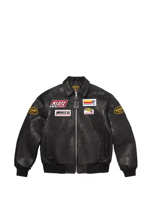 Supreme X Vanson Leathers X Marvel Spider-man Zip-up Leather Jacket