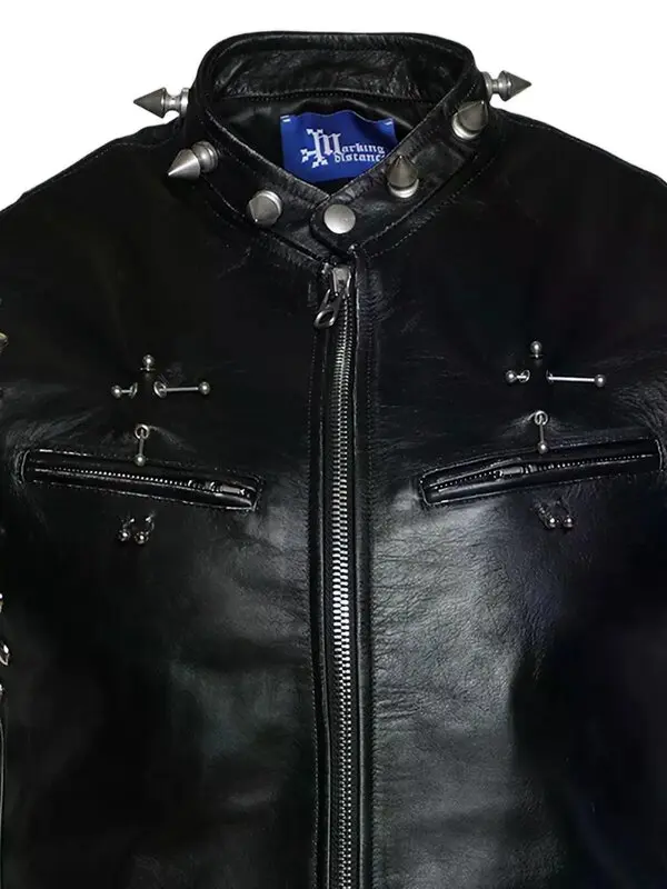 MARKING DISTANCE Studded Leather Vest