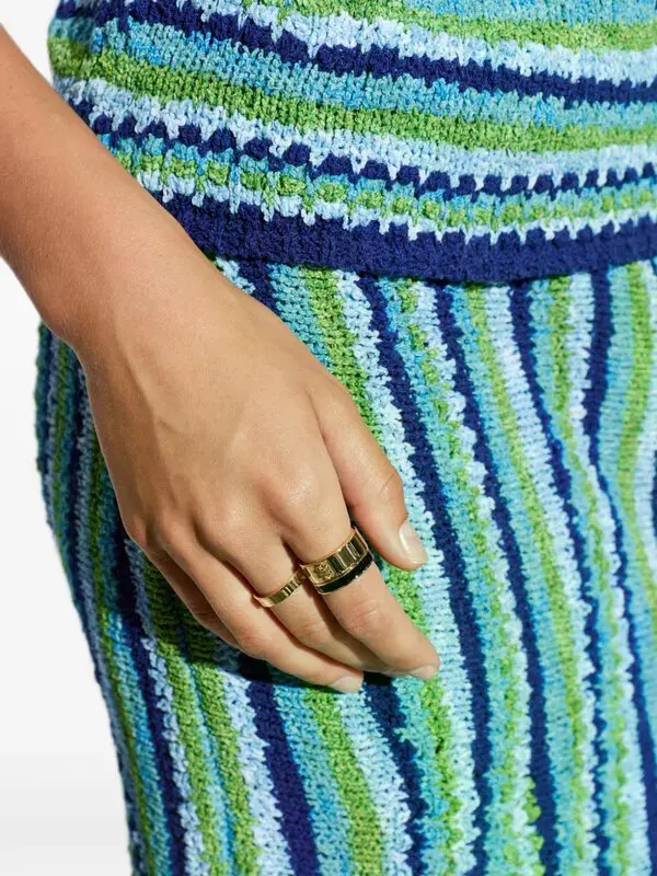 Tory Burch Enamel Logo Rings Set Of Three