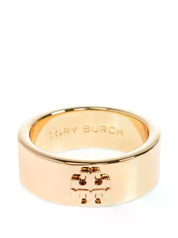 Tory Burch Enamel Logo Rings Set Of Three