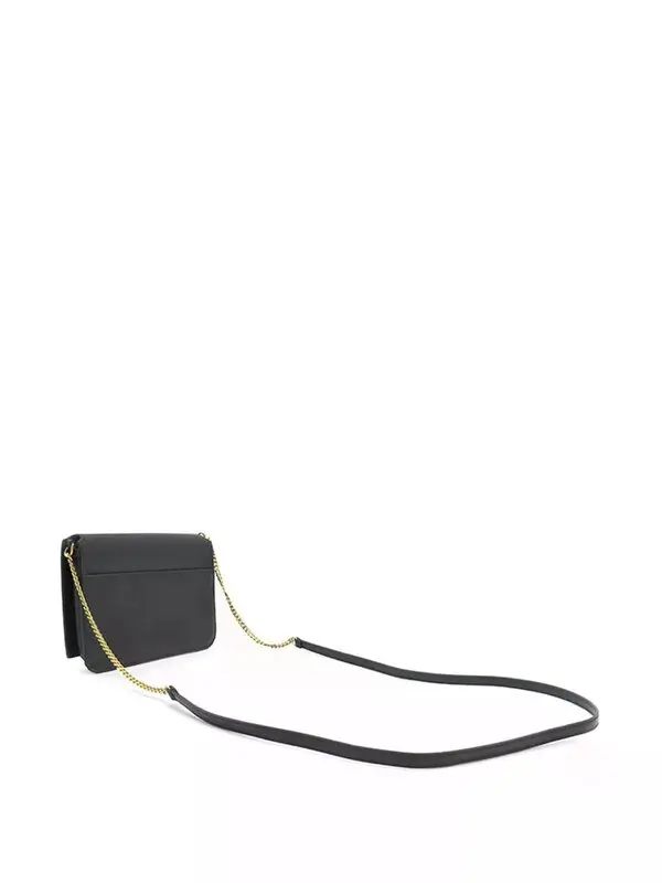 Saint Laurent Smooth Calfskin Monogram Cassandre Phone Holder Crossbody Bag - Black