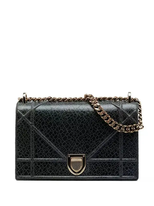 Dior 2016 Medium Diorama Flap Crossbody Bag - Black