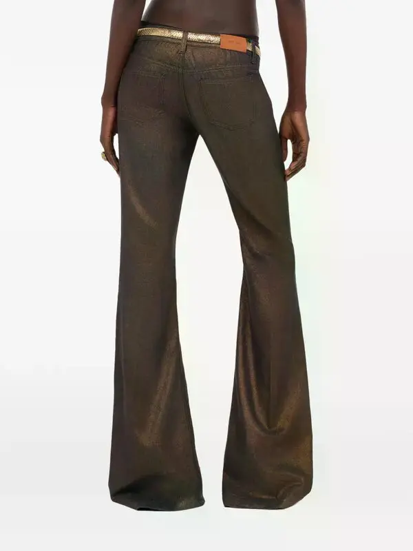 Roberto Cavalli Metallic Flared Jeans