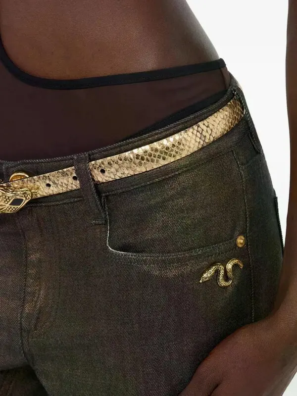 Roberto Cavalli Metallic Flared Jeans