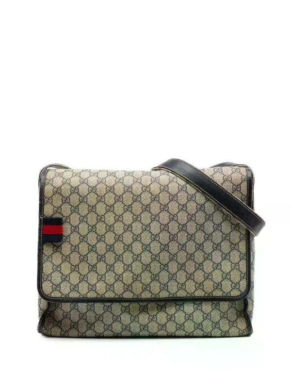 Gucci Gg Supreme Web Messenger Bag