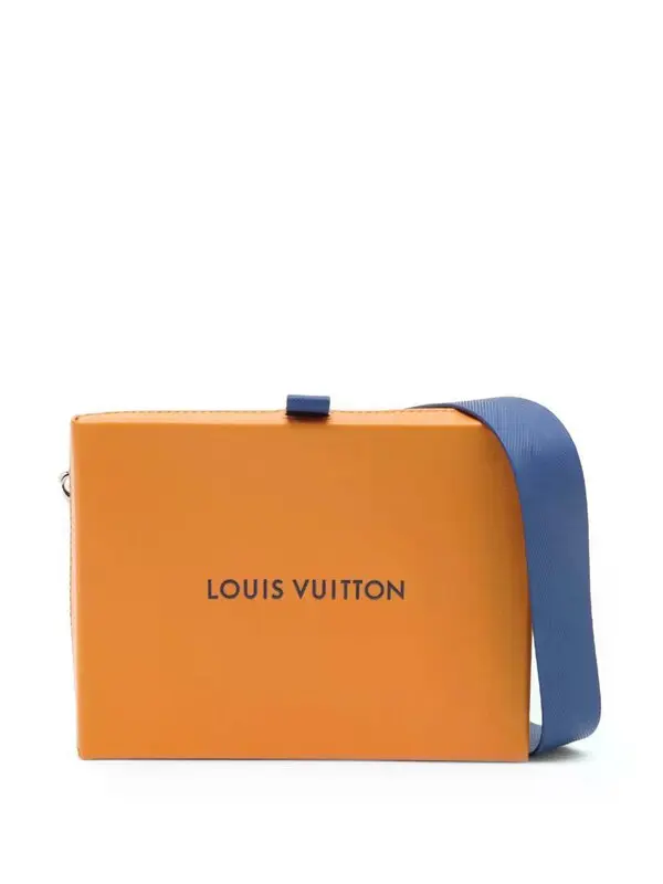 LOUIS VUITTON Calfskin Shopper Clutch Crossbody Bag - Orange