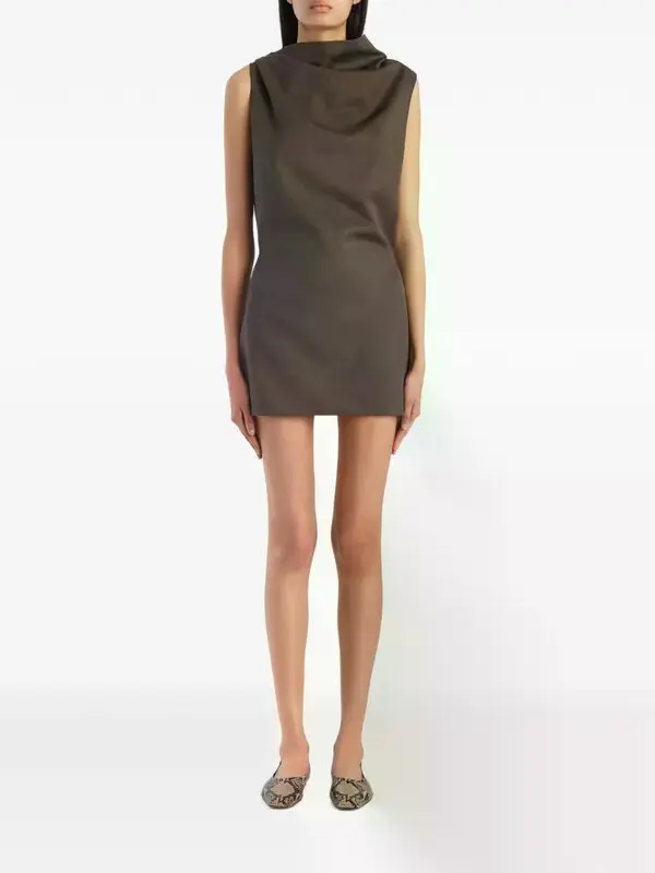 Khaite Astor Dress In Clove - Brown