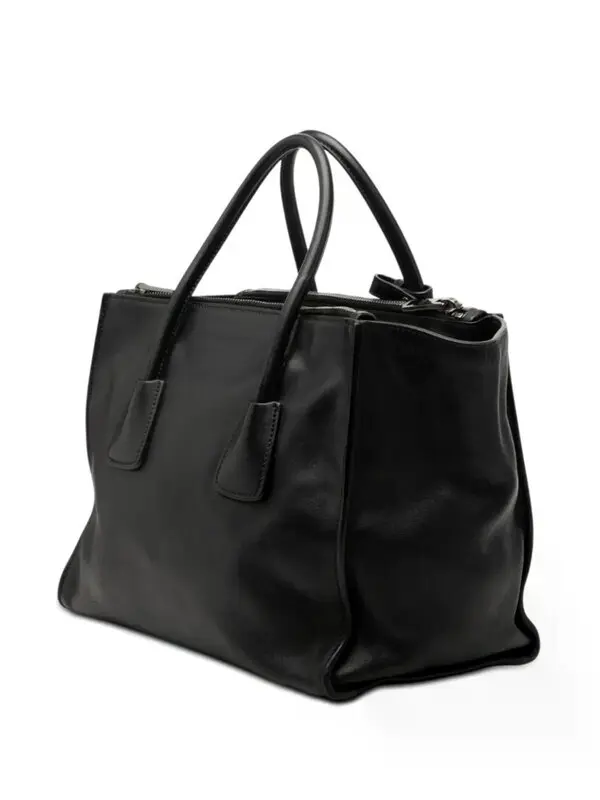 Prada Glace Calf Twin Pocket Double Handle Satchel