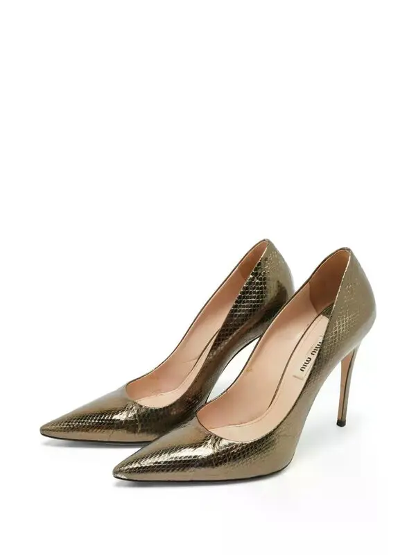 Miu Miu Snakeskin-effect Stiletto Pumps