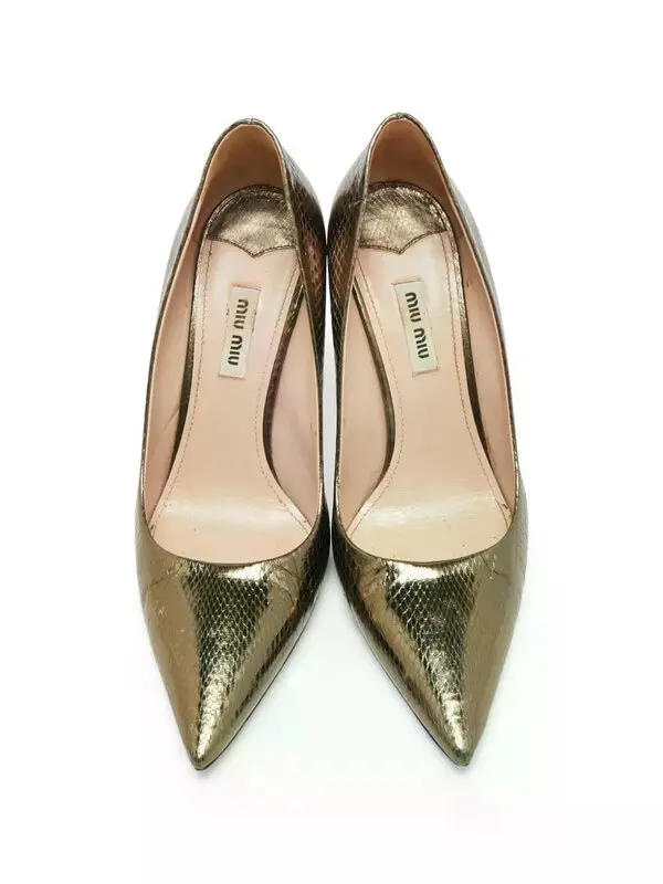 Miu Miu Snakeskin-effect Stiletto Pumps
