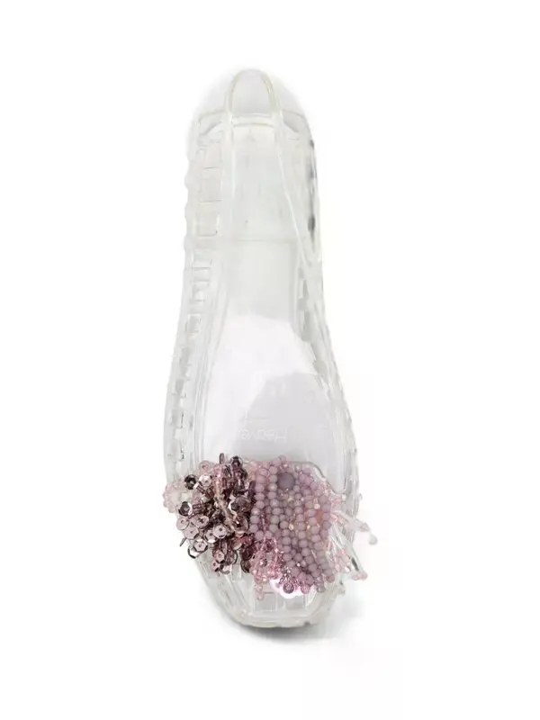 HEAVENLY JELLY Bead Embellished Flat Pumps