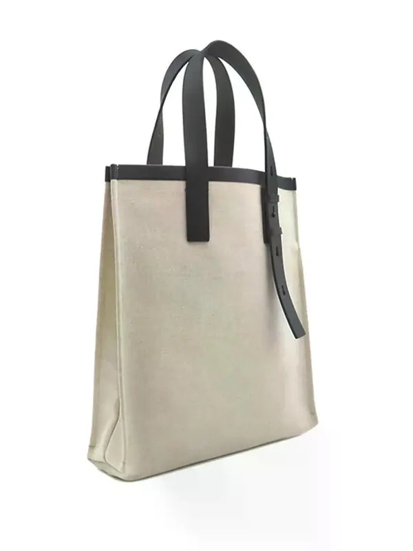 FERRAGAMO Canvas Embossed Logo Signature Tote Bag