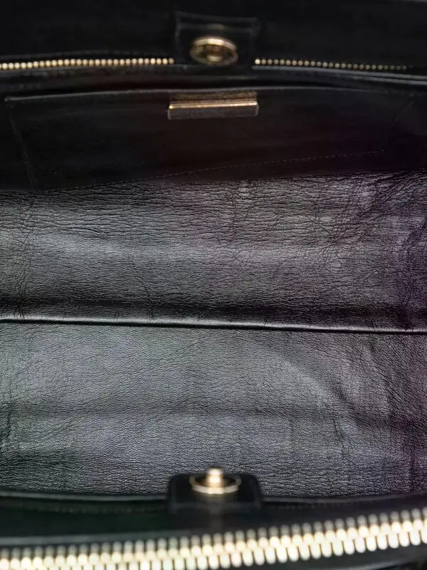 Prada Saffiano Cuir Double Zip Top Handle Bag
