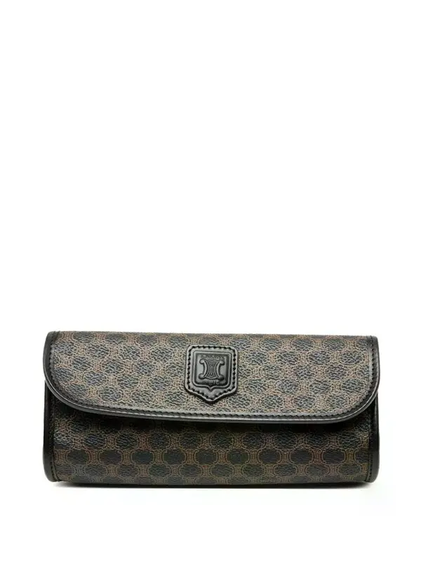 Celine Macadam Coated Canvas Clutch Bag