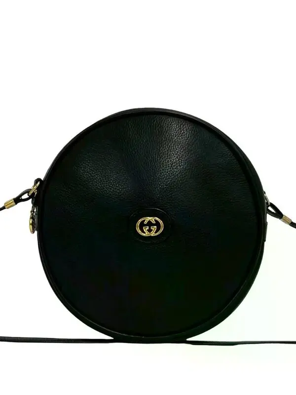 Gucci Calfskin Interlocking G Crossbody Bag - Black