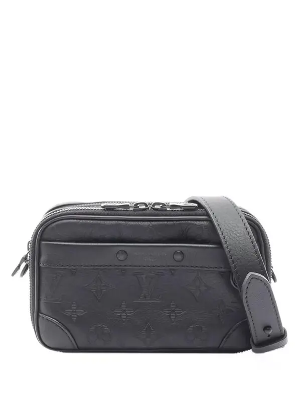 LOUIS VUITTON Monogram Shadow Alpha Wearable Wallet Crossbody Bag - Black