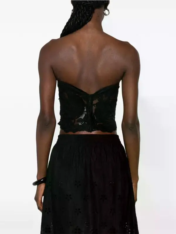 Ermanno Scervino Lace Embroidered Strapless Top
