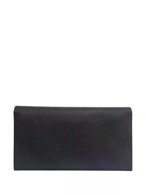 BVLGARI 2010-2026 Large Grained Calfskin Wallet Long Wallets