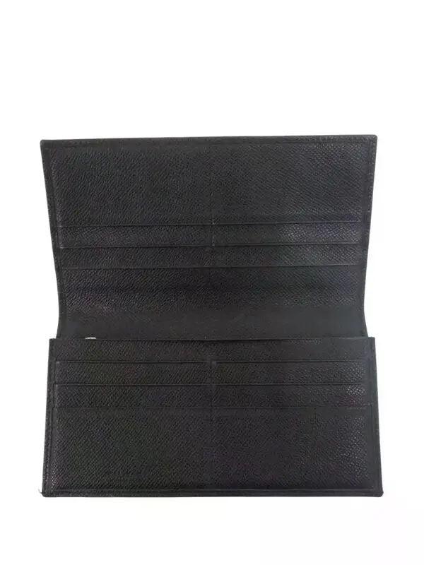 BVLGARI 2010-2026 Large Grained Calfskin Wallet Long Wallets